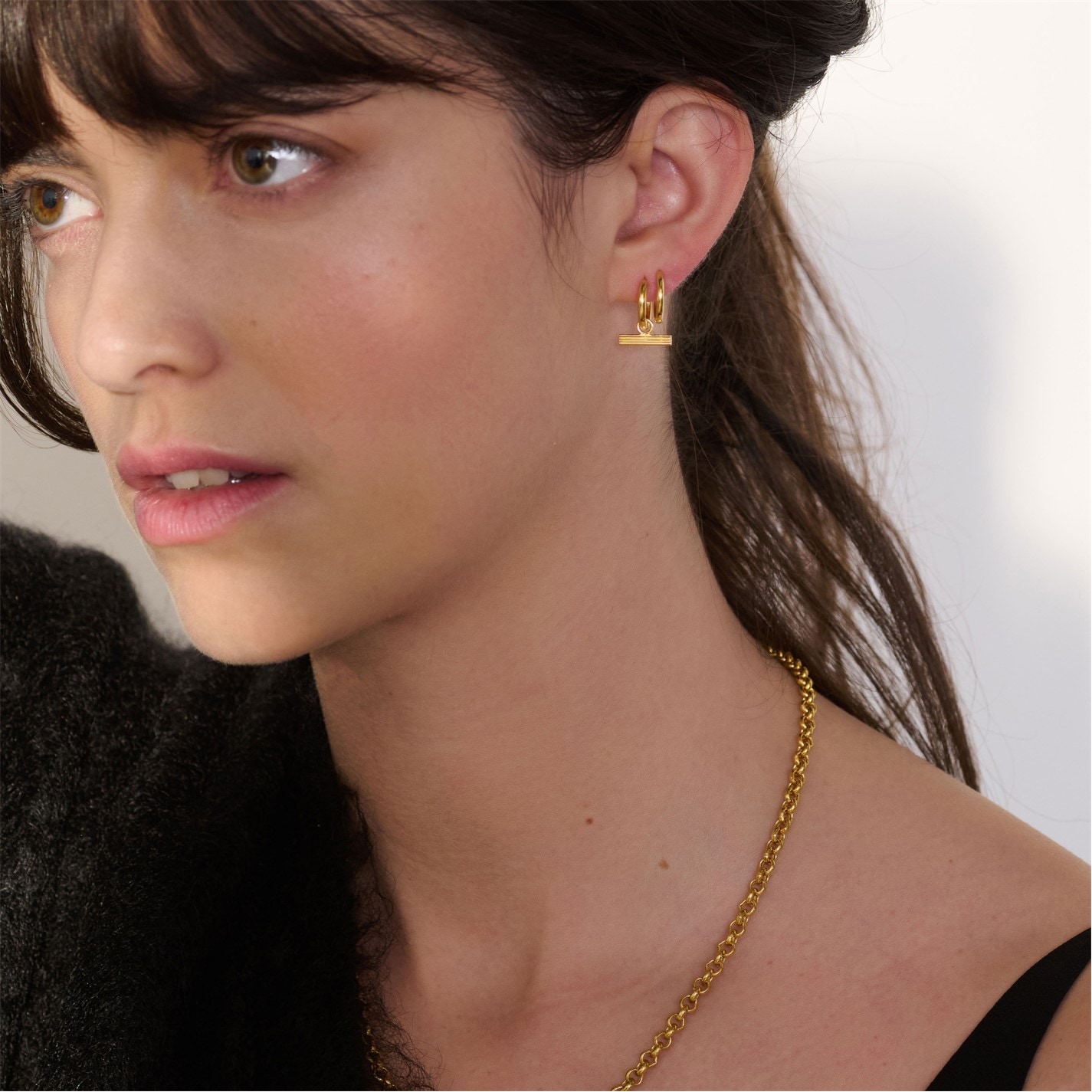 RACHEL JACKSON LONDON | Women's T Bar Huggie Hoop Earrings | Women ...