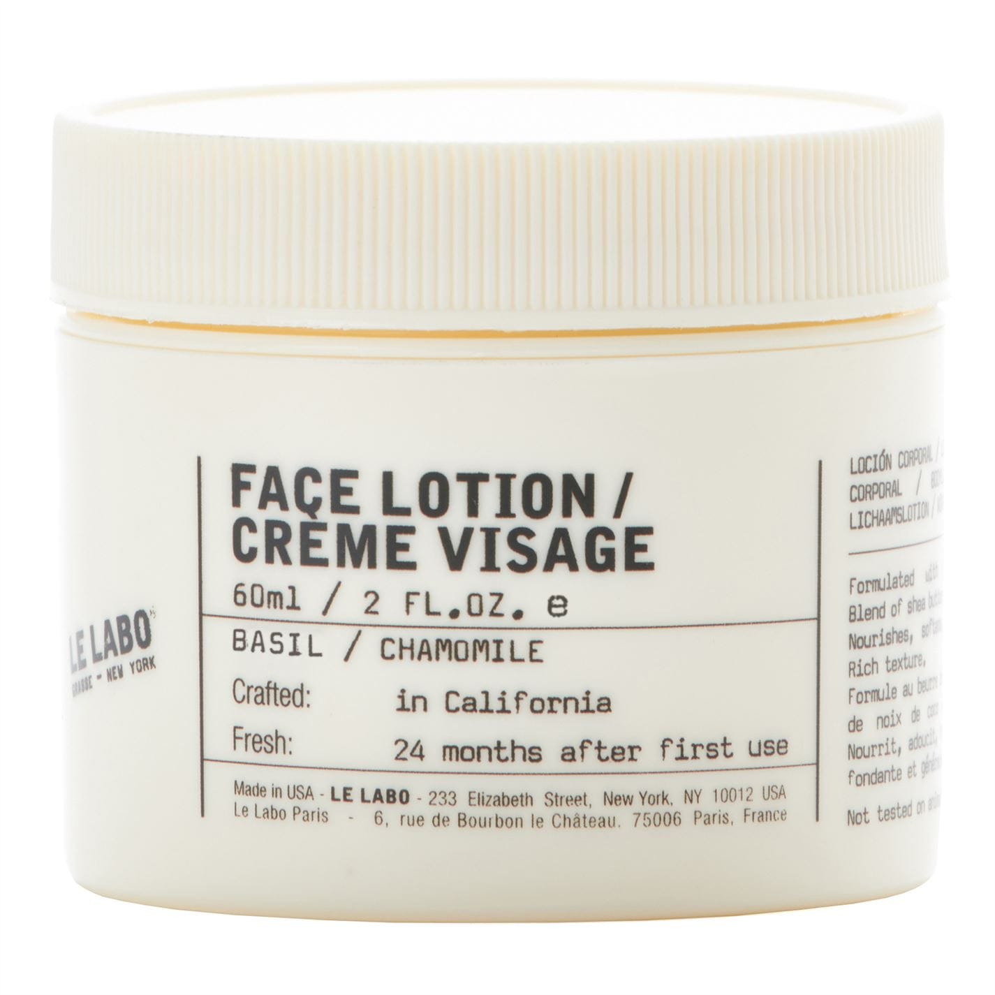 Le Labo | Basil Face Lotion 60ml | Unisex | Transparent | Flannels