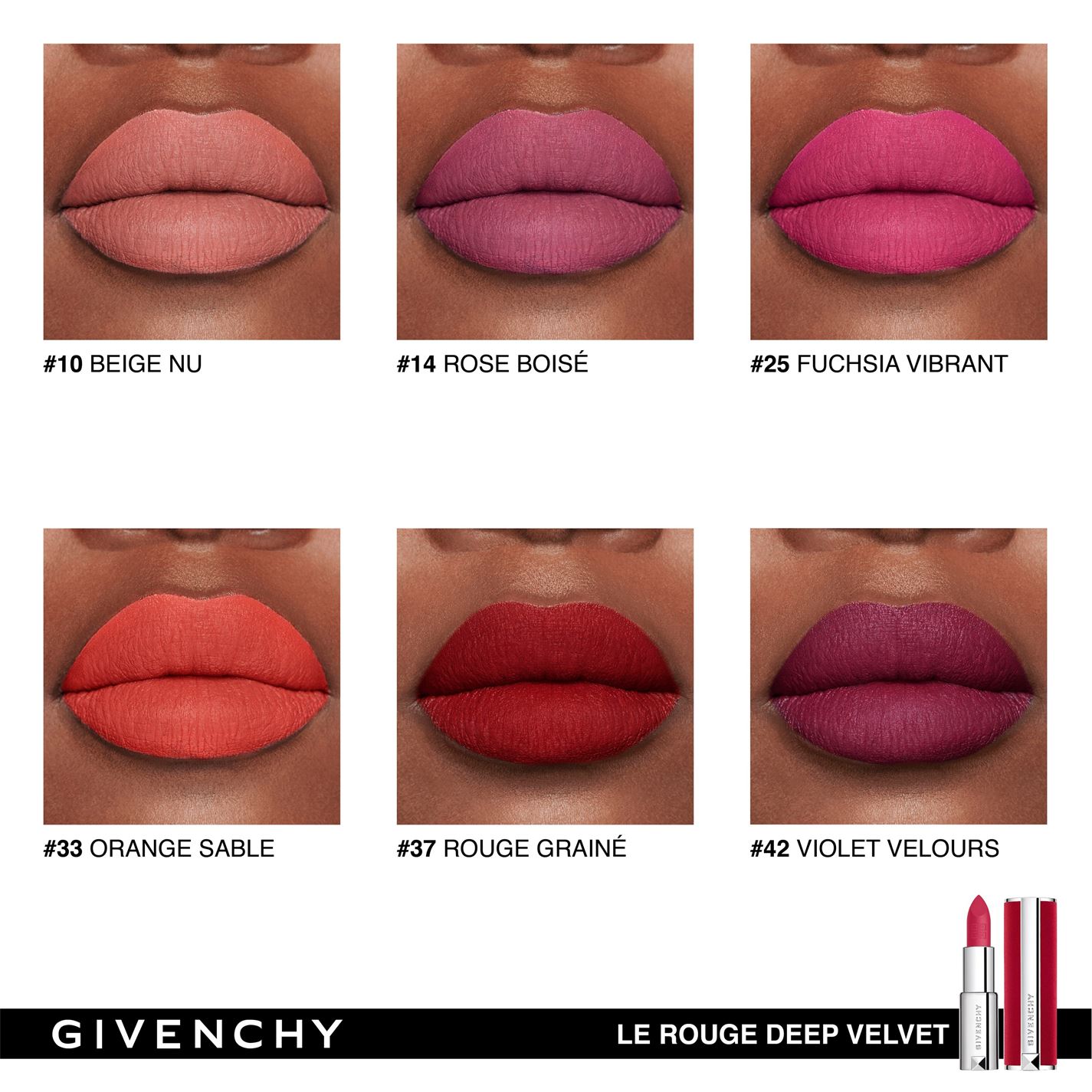 GIVENCHY | Le Rouge Deep Velvet Powdery Matte High Pigmentation | Women ...