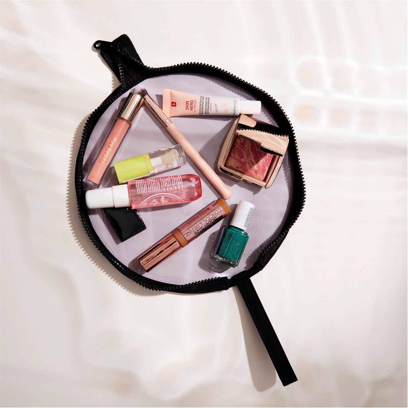 The Flat Lay Co. | Lunar Flat Lay Makeup Pouch - Black | Women | Black ...