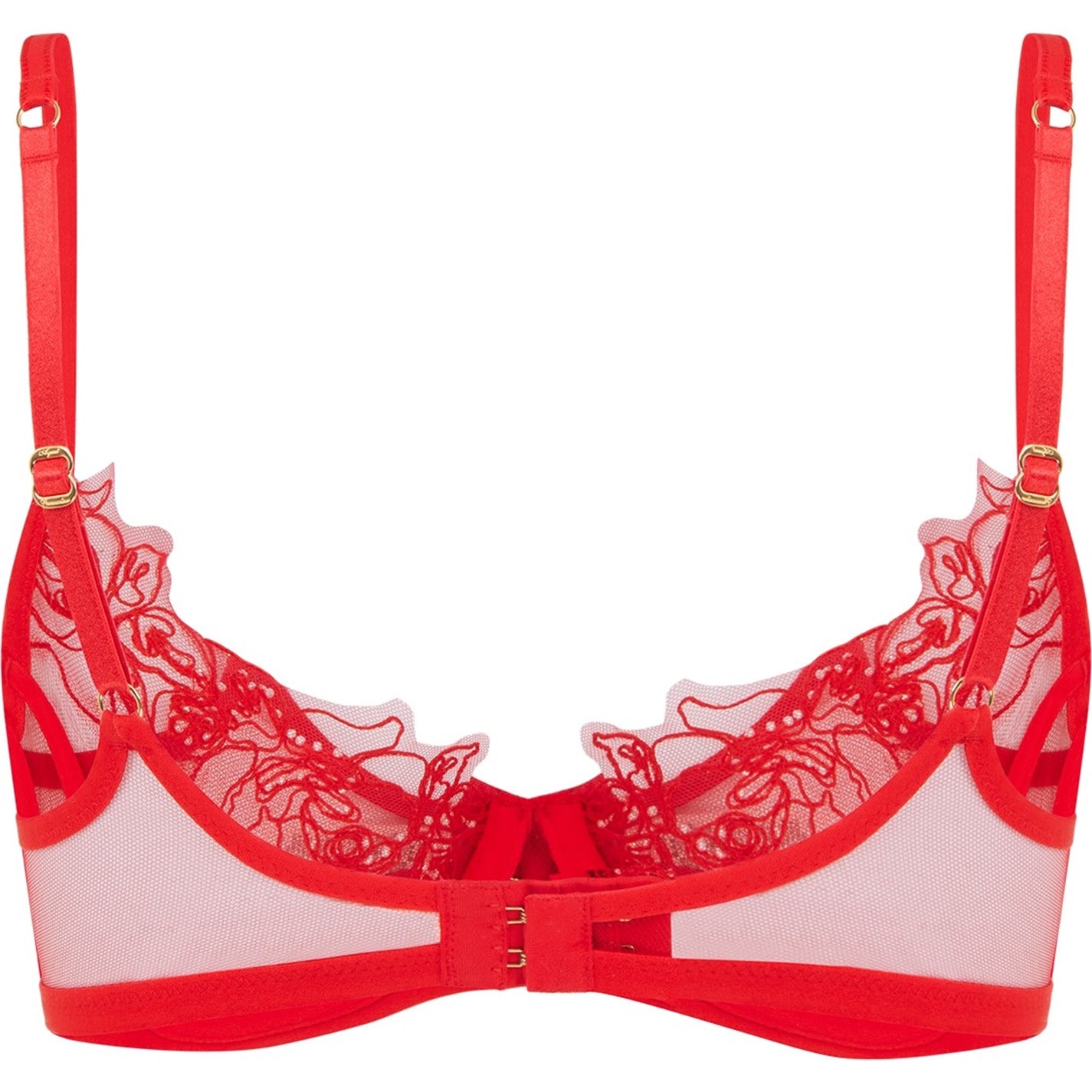 Agent Provocateur | LINDIE Balconette Underwired Bra | Women | Red/Red ...