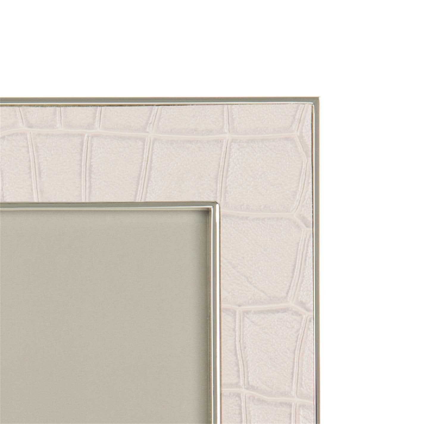 Addison Ross | Cream Faux Croc Photo Frame | Unisex | Cream | Flannels