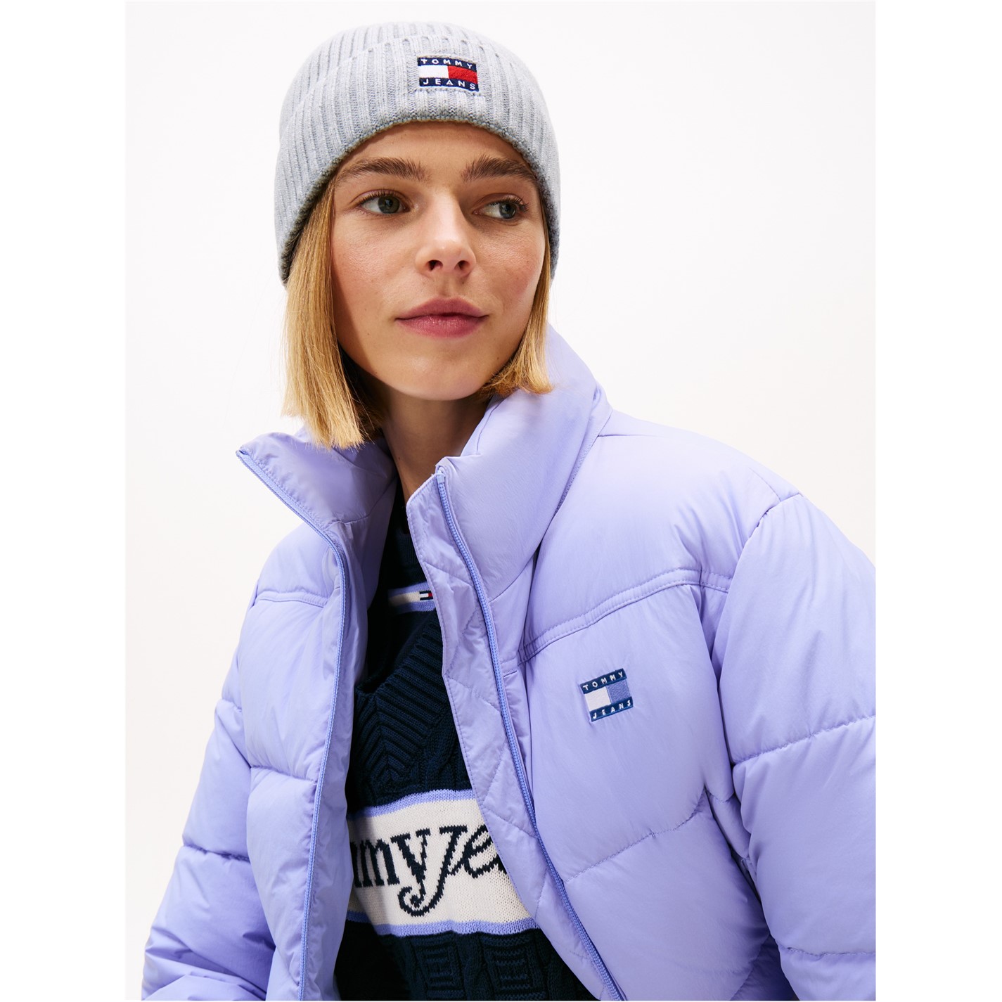 Tommy Jeans | Women's Flag Ribbed Knit Beanie | Women | Beanies | Flannels