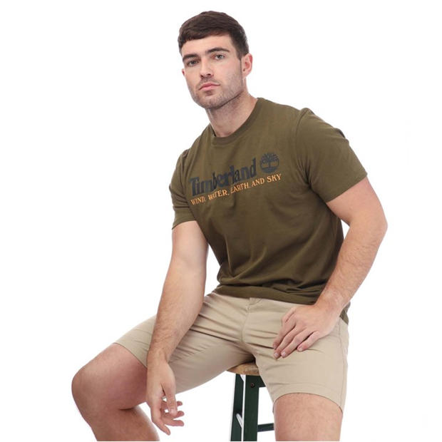 Timberland | Front Graphic T-Shirt | Men | Olive | Flannels