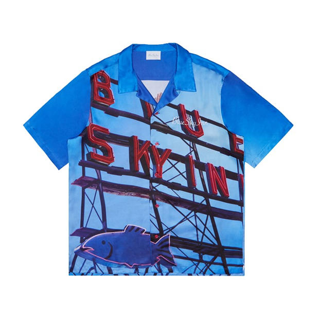 BLUE SKY INN | Bsi Neon Shirt Sn42 | Men | Blue | Flannels