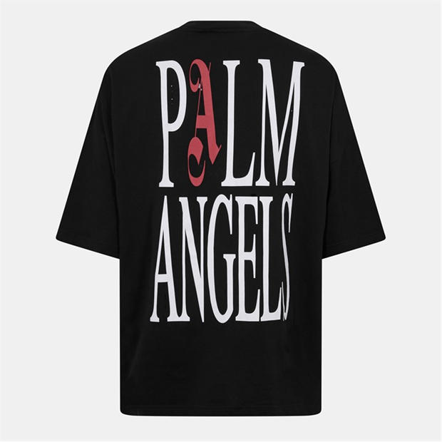 PALM ANGELS | Palm Flames Flag T Sn53 | Men | Black | Flannels