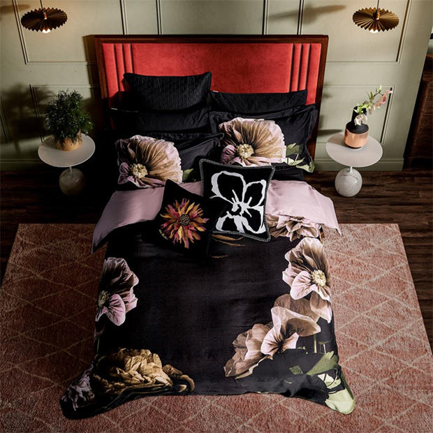 Ted Baker Home | Paper Floral Duvet Cover Set | Unisex | Black | Flannels