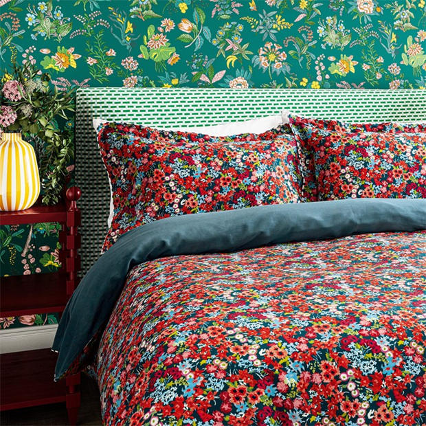Harlequin Harlequin Wildflower Meadow Duvet Cover Set Unisex Carnelian Flannels